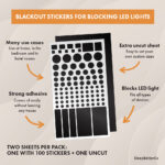Blackout Stickers for Electronics and LED lights | SleepBetterCo