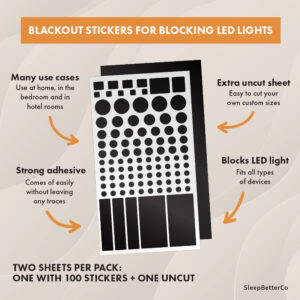 Blackout Stickers for Electronics and LED lights | SleepBetterCo